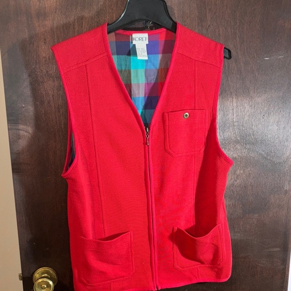 Vintage | Jackets & Coats | Vintage Koret Red Vest | Poshmark
